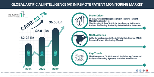 Global Artificial Intelligence (AI) In Remote Patient Monitoring Market Size and Growth: Infographic
