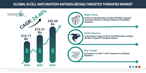 Global B-Cell Maturation Antigen (BCMA) Targeted Therapies Market Size and Growth: Infographic